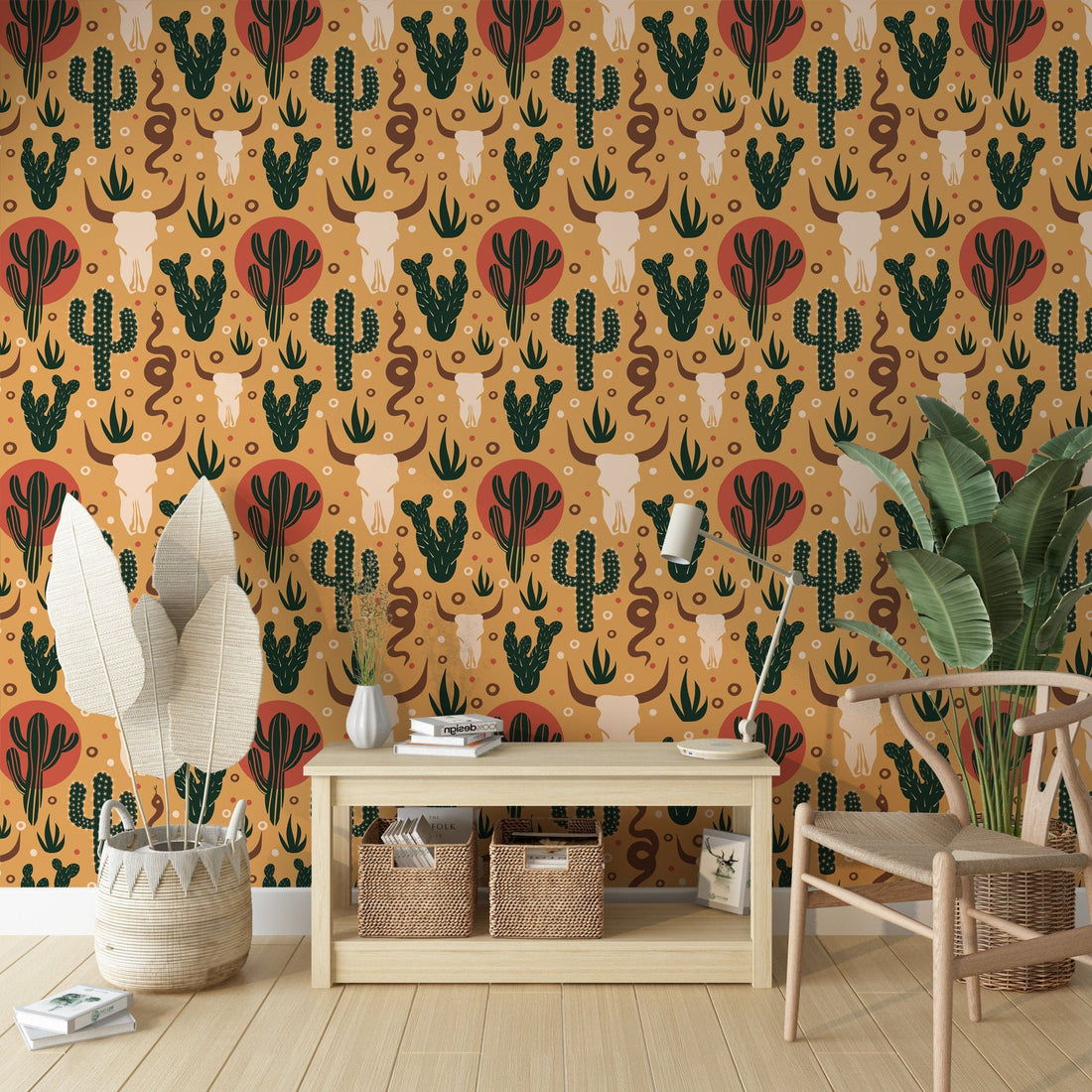 Western Wallpaper, Cowboy Mural, Boho style wallpaper - Scandi Home ...