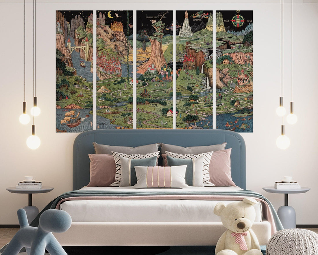 Vintage Nursery Print The Land of Make Believe - 1933 Vintage Fairy ...