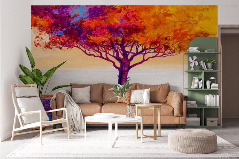Wallpaper Peel and stick Under the Tree Wallpaper Trees Wall Mural ...