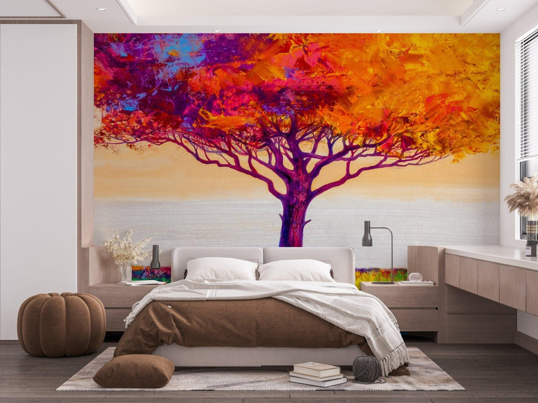 Wallpaper Peel and stick Under the Tree Wallpaper Trees Wall Mural ...