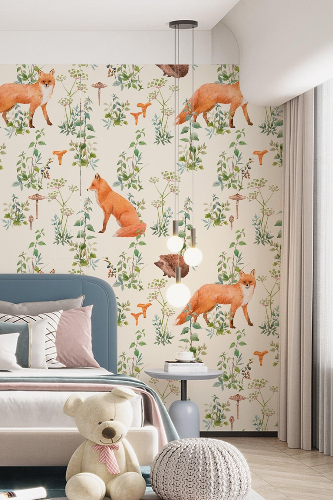 wallpaper peel and stick vintage woodland wallpaper fox wall mural ...