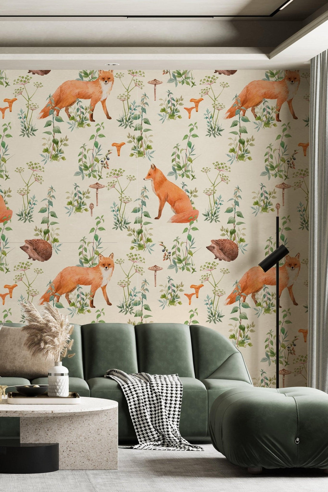 wallpaper peel and stick vintage woodland wallpaper fox wall mural ...
