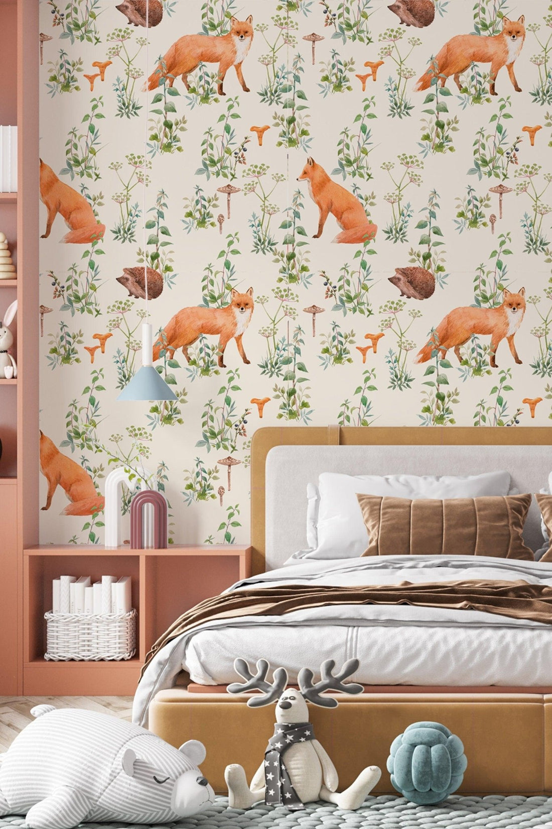 wallpaper peel and stick vintage woodland wallpaper fox wall mural ...